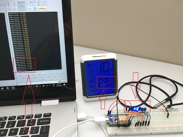 ESP8266 Mini Project: Digital Thermometer with Binary LED Display ...